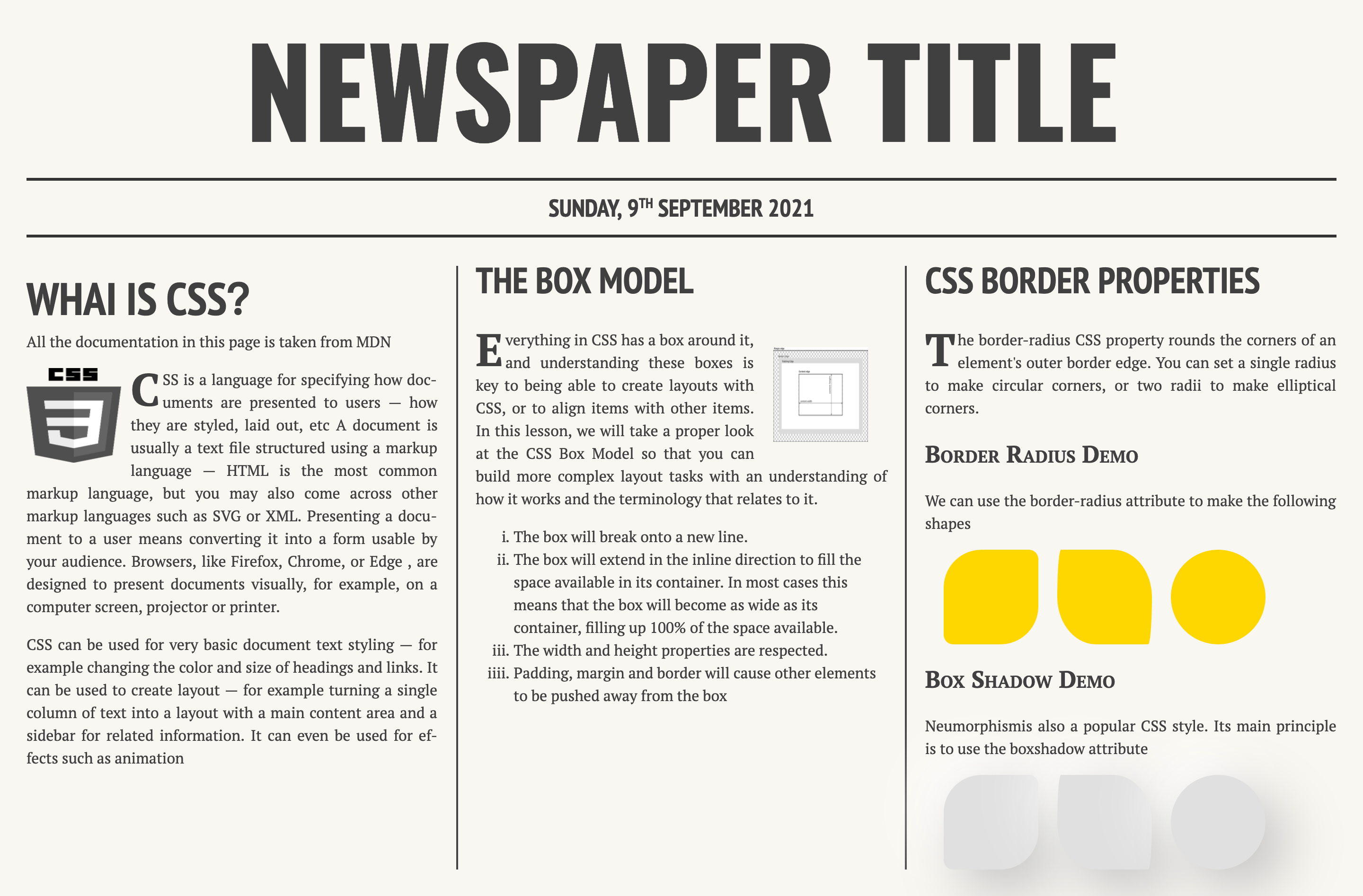 多列布局模仿报纸风格 | 百度前端技术学园